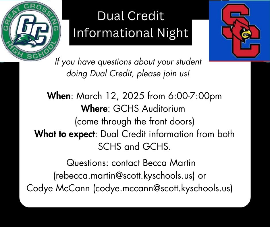 Dual Credit Night | SCHS Cards
